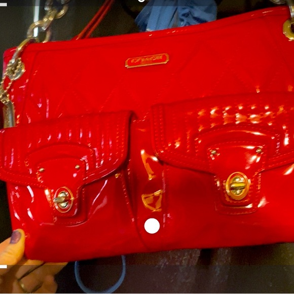 Coach | Bags | Coach Red Hand Bag So Cute | Poshmark
